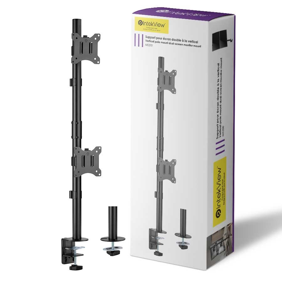Vertical Pole Mount Dual-Screen Monitor Mount – Technotrio
